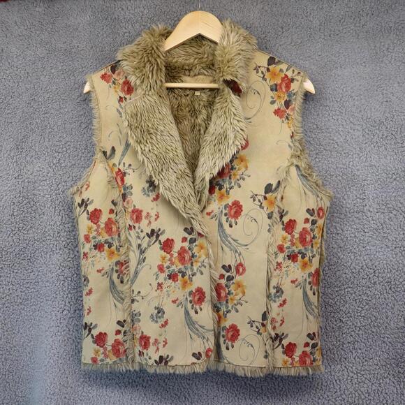 per una | Jackets & Coats | Per Una Faux Fur Cropped Floral Best ...
